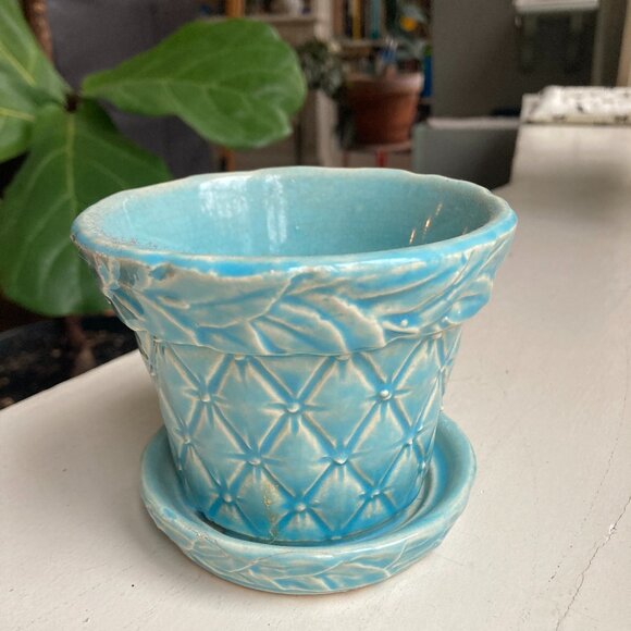 Mccoy Pottery | Accents | Vintage Turquoise Aqua Mccoy 4 X 35 Planter ...